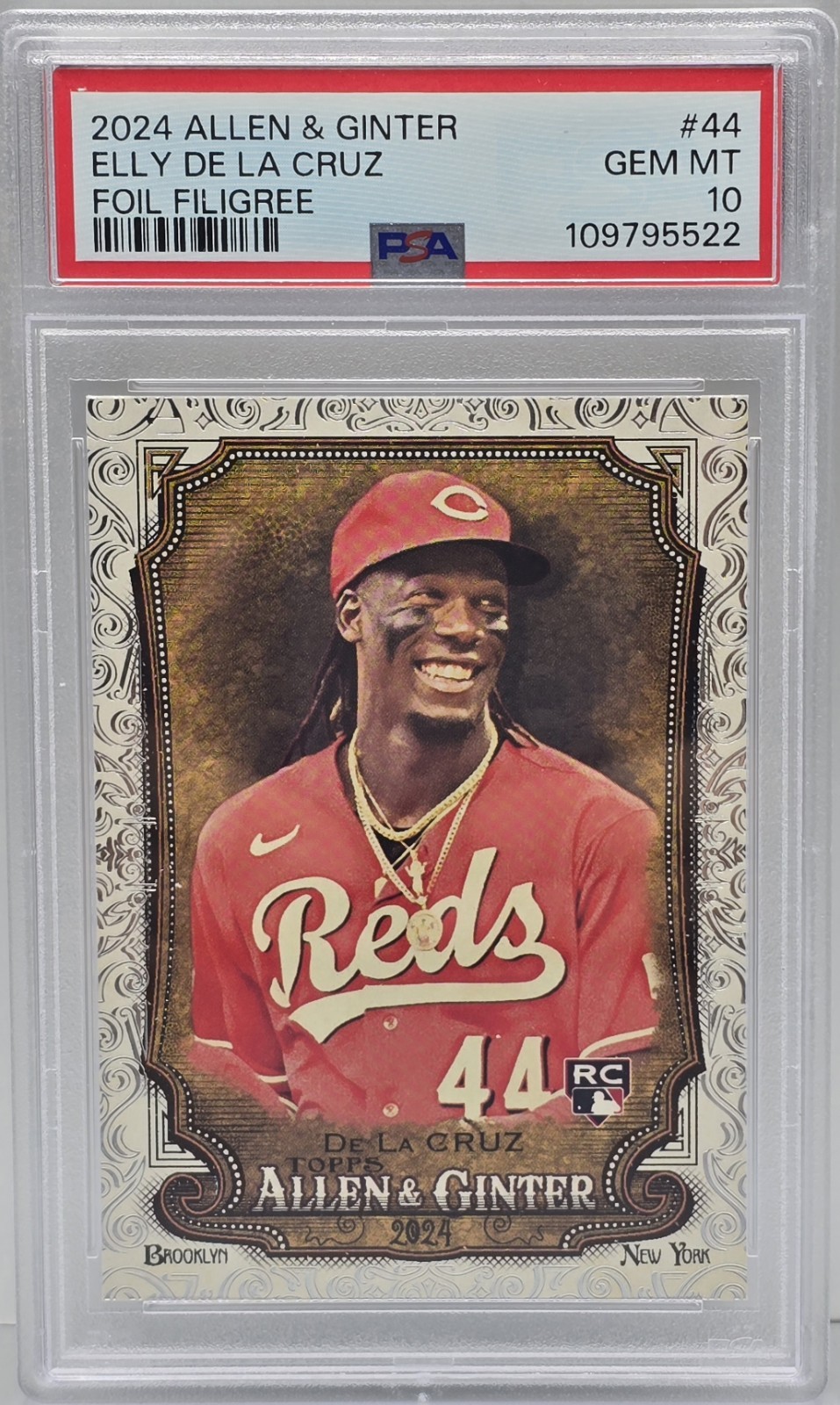 2024 Topps Allen & Ginter Elly De La Cruz Foil Filigree RC #44 PSA 10 ...