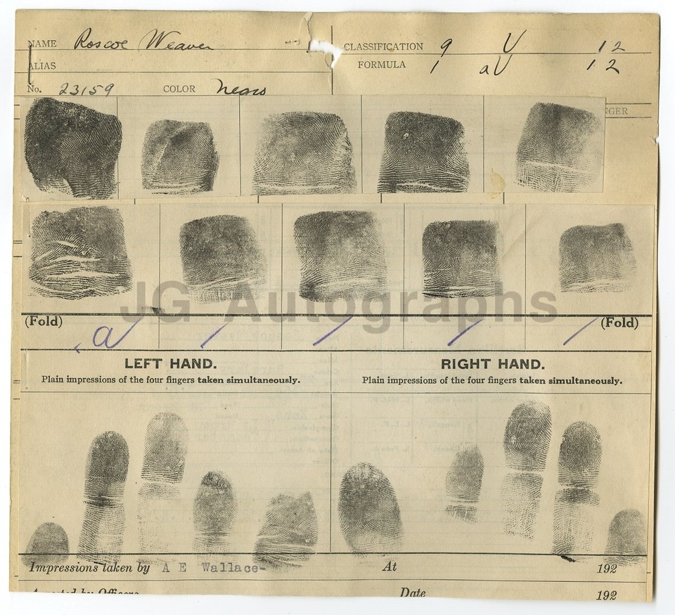 Police Booking Sheet - Roscoe Weaver - Burglary - Jackson Co., MO ...