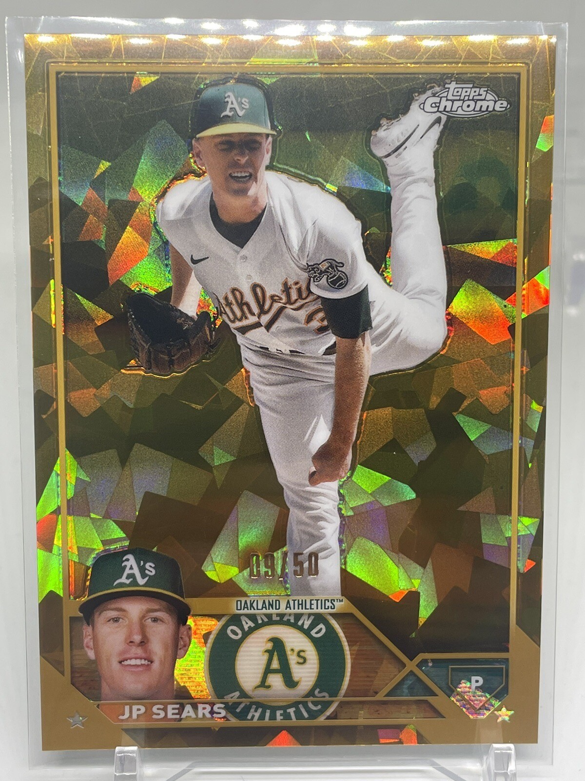 JP SEARS 2023 Topps Chrome Sapphire Update GOLD SAPPHIRE /50 SP Oakland ...