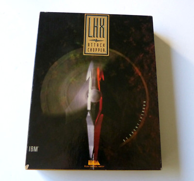 Vintage LHX Attack Chopper PC Game IBM 5.25" Floppy Disks Complete 1990 ...