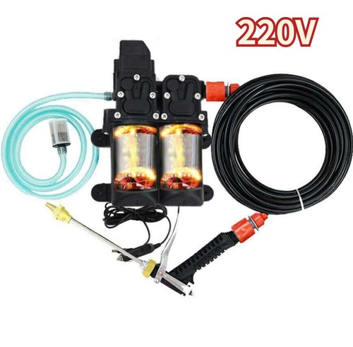 220V Electric High Pressure Car Wash Washer 12V Kit Water Pump Cleaning ...