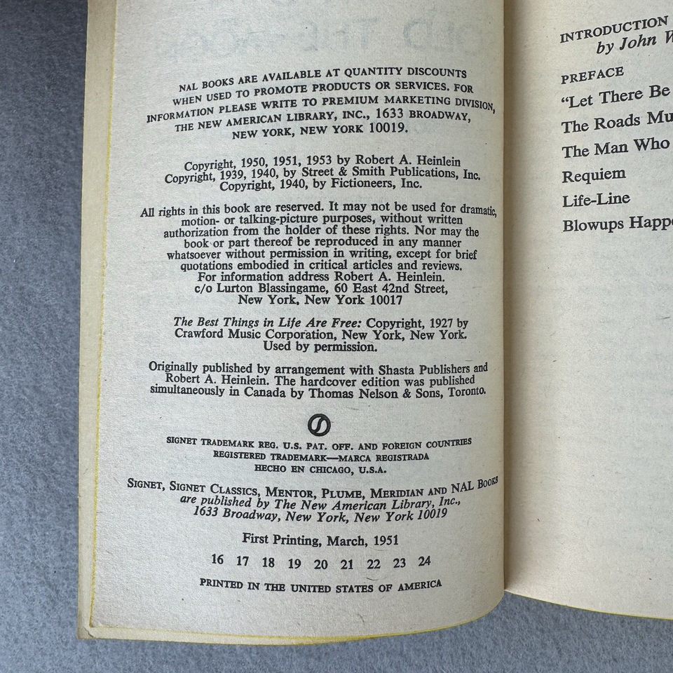 Robert A. Heinlein Signet Gift Pack 4 Book Box Set 1950's Sci Fi PB's ...