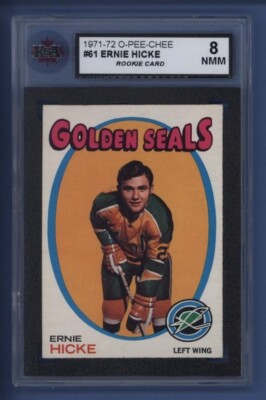 1971-72 OPC O-Pee-Chee #61 ERNIE HICKE (rc) KSA 8 NMM California Golden ...