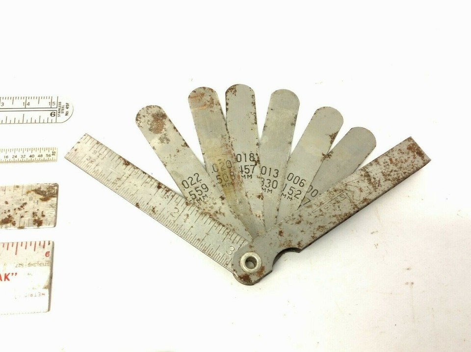 Mixed Vintage Lot Used Machinists Kasta Folding Ruler Brown Sharpe ...