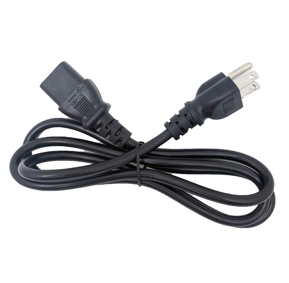 New US Standard 5ft AC Power Cord Cable for PC, Flat Panel LCD Computer ...