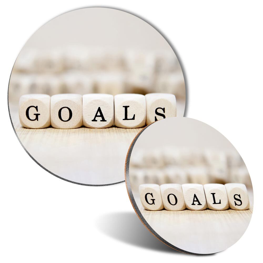 Mouse Mat & Coaster Set Goals Quote Positive Work Hard Motivation ...