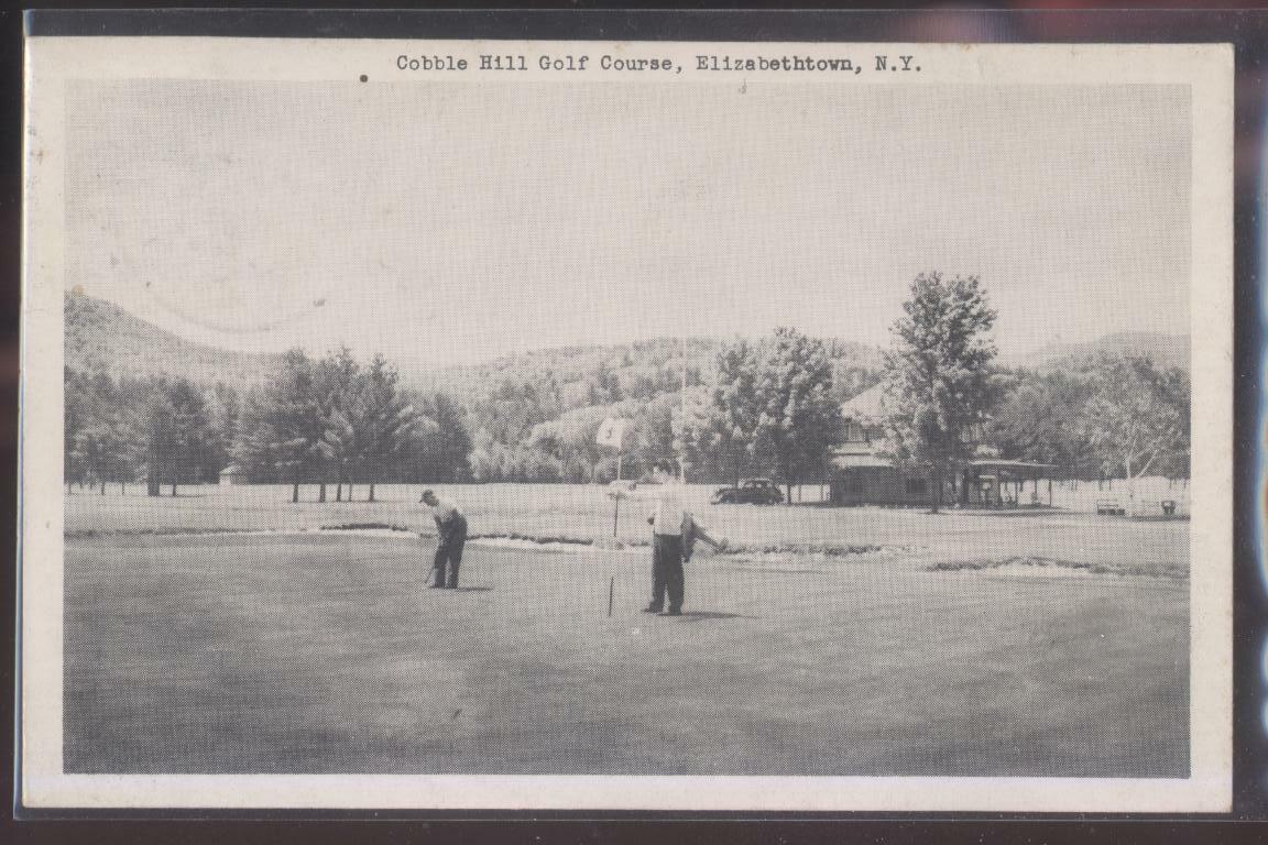 Postcard ELIZABETHTOWN NY Cobble Hill Golf Course Country Club House ...