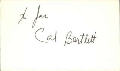 Cal Bartlett Actor Bonanza Signed 3" x 5" Index Card | eBay