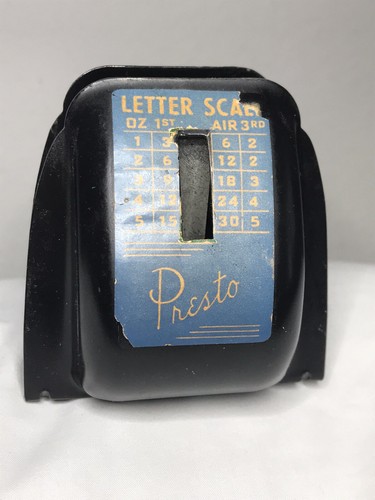 Vintage Presto Letter Mail Desktop Scale ~ 1oz - 5oz ~ Metal Spec Mfg ...