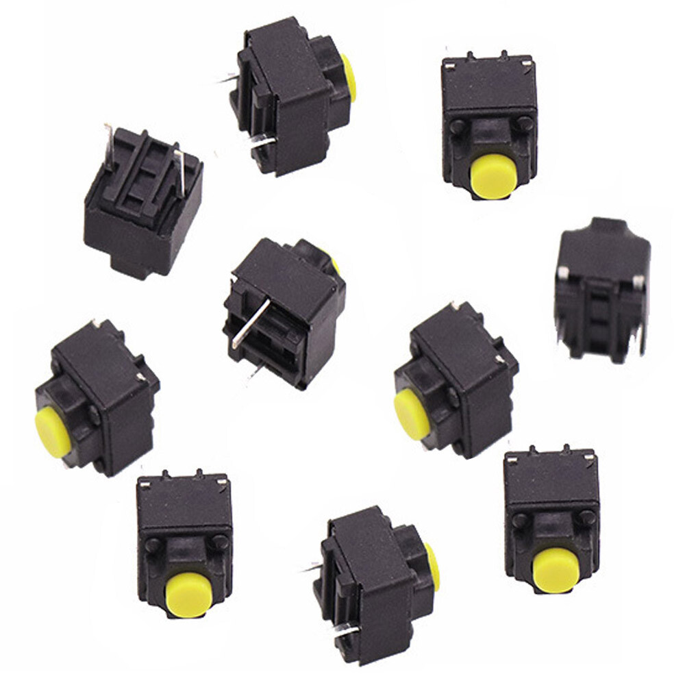10Pcs DC12V 50mA 6*6*7.3mm Mouse Mute Button Micro Switch Push Button ...
