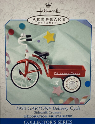 1998 Hallmark Kiddie Car Classics Ornament 1950 Garton Delivery Cycle ...