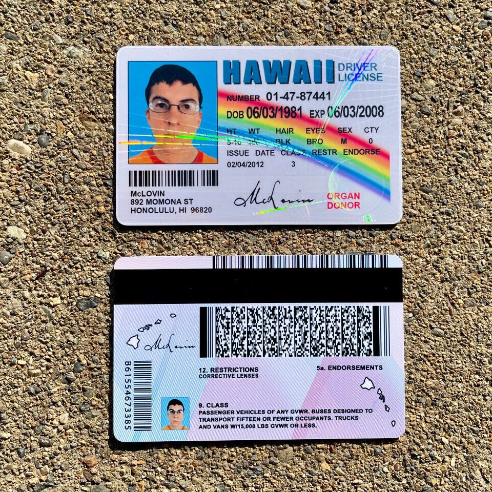 🌈🤓 McLovin ID CARD Movie Superbad Mc Lovin with "HOLOGRAM" 🌈🤓 | eBay