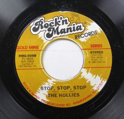 Rock 45 The Hollies - Stop, Stop, Stop / On A Carousel On Rock'N Mania ...