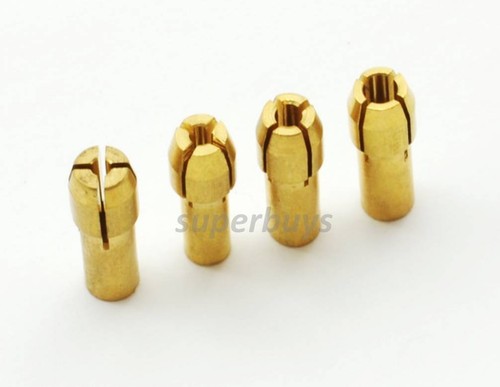 4pc Brass Collet Pin Vice Dremel Nut Rotary Drill Die Grinder Tool ...
