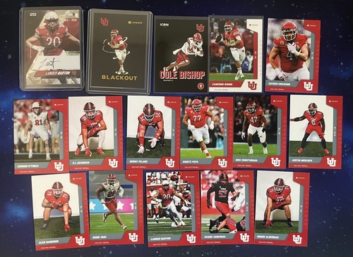 2023 Utah Utes Football Card Lot ONIT Athlete - Lander Barton Autograph ...