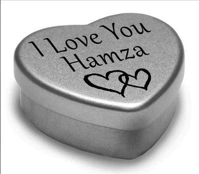 I Love You Hamza Mini Heart Tin Gift For I Heart Hamza With Chocolates ...