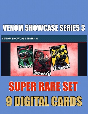 TOPPS SHOWCASE VENOM SERIES 3 SUPER RARE 9 CARD SET TOPPS MARVEL ...