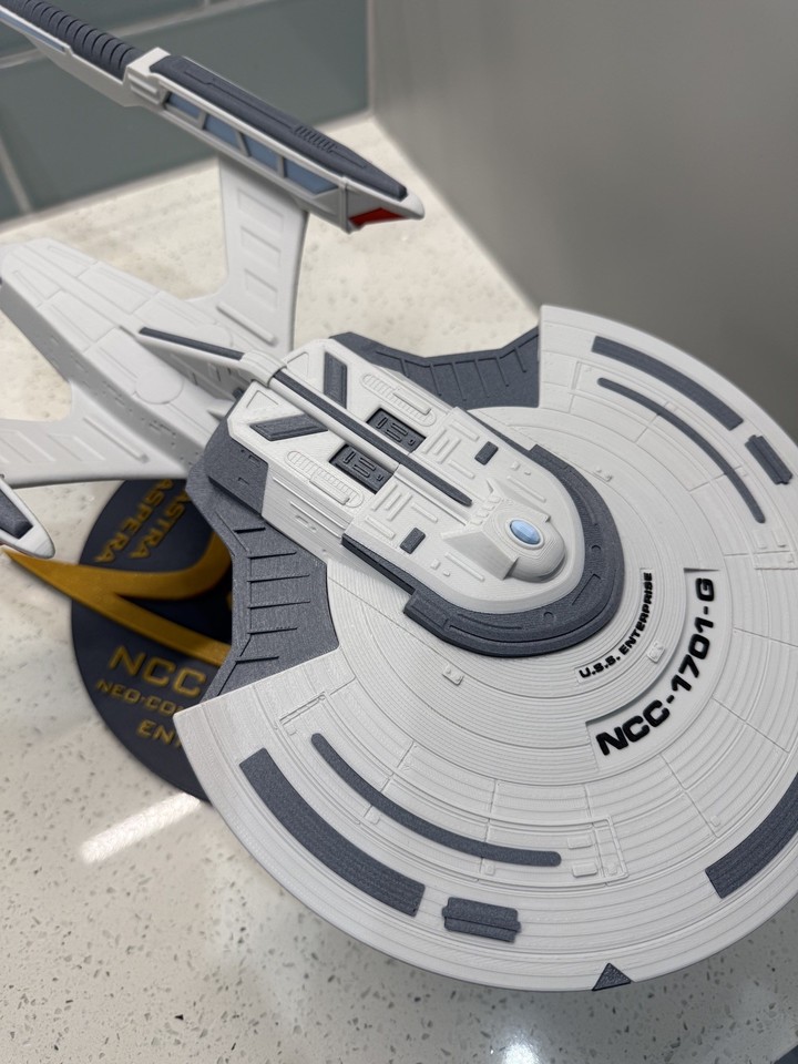 Star Trek Model - Enterprise G - 3D Print - w/Display Stand | eBay UK