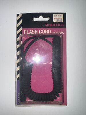 Photoco Camera Flash Coil Cord 6 ft. Coiled PC/PC New Old Stock P1306 ...
