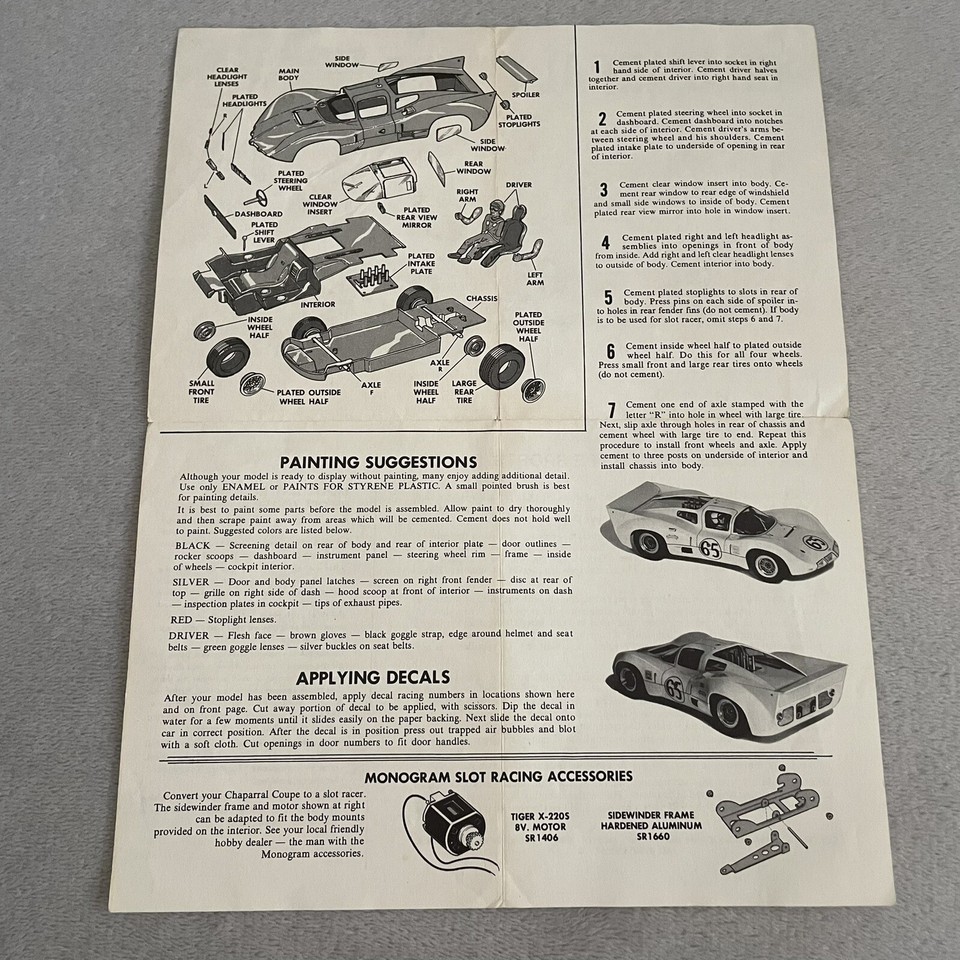 Monogram Chaparral Coupe Prototype Racer 1/24 Scale Model Kit ...