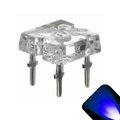 20 x Flat Piranha Blue LED Light Super Bright LEDs Ultra 3mm 5mm Tail ...