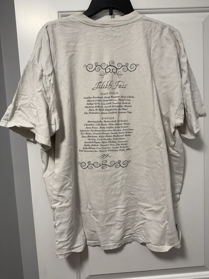 Lilith Fair Original 1997-1998 T-shirt Size XL Beige Extremely Rare ...