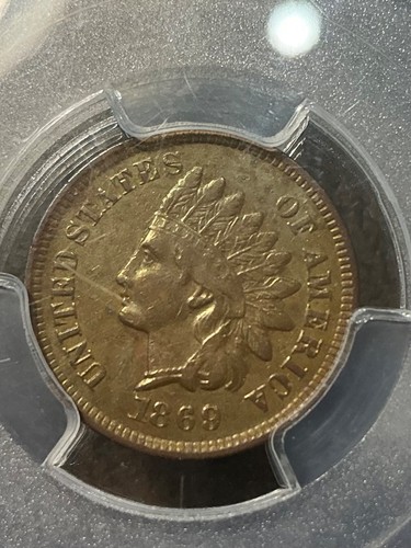 PCGS XF40 1869/69 INDIAN HEAD CENT SCARCE POPULAR OVERDATE BEAUTIFUL ...