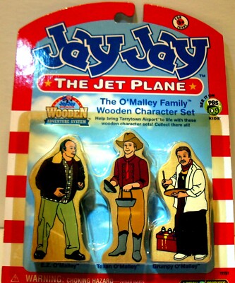 Jay Jay The Jet Plane O ' Malley Family Wooden Character Set. | eBay