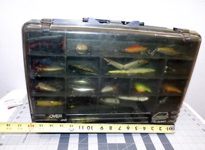 Big Tackle box w/ a big lot of crank baits rapalas etc fishing rubber ...