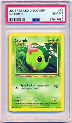 2001 Pokemon Neo Discovery Caterpie #53 PSA 10 - POP 11 | eBay