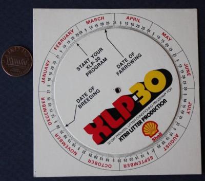 1970s Shell Gas & XLP-30 Motor Oil Mileage MPH Calculator wheel premium ...