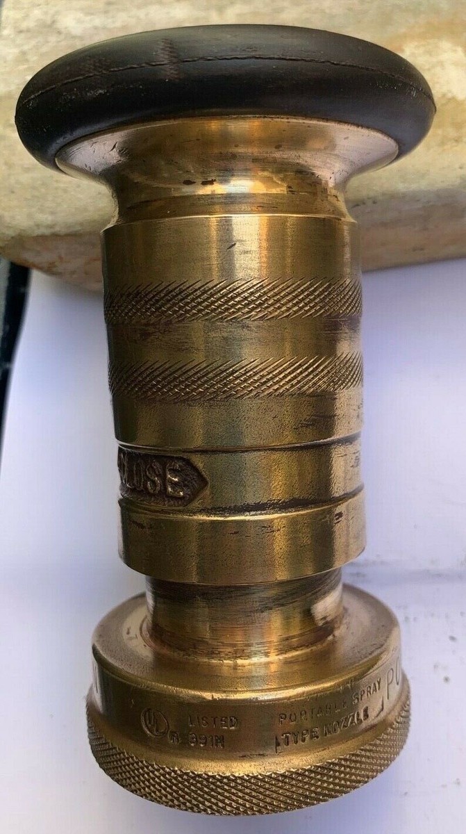 Antique Brass Fire Hose Nozzles