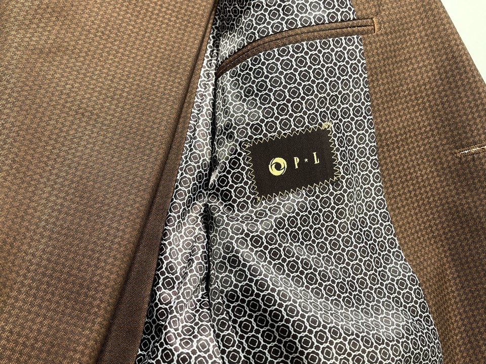 Mens P And L Rust Two Piece Slim Fit Suit NEW | eBay