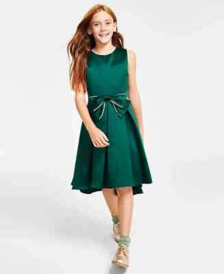Rare Editions Big Girls Satin Bow Sleeveless Social Dress, Gorgeous ...