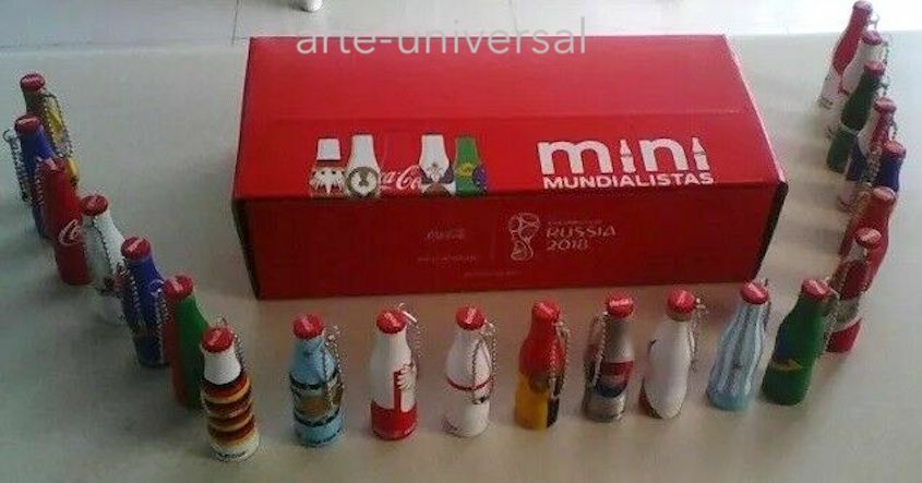 SET OF 24 MINI COCA COLA MEXICO BOTTLES - RUSSIA SOCCER FOOTBALL WORLD ...