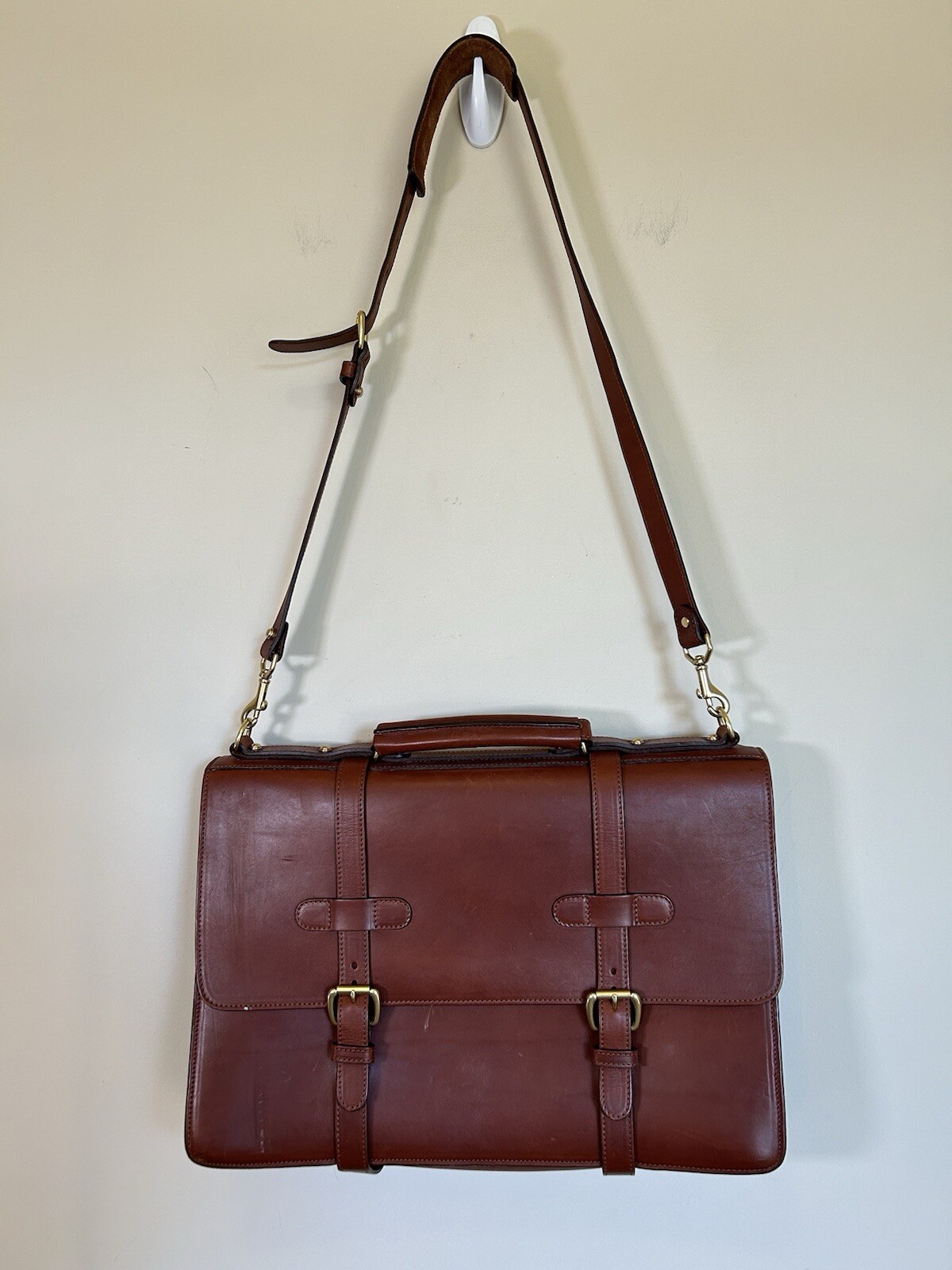 RARE Lotuff & Clegg English Leather Briefcase Made in… - Gem