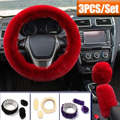 for Dodge Ram 1500 2500 3500 Plush Steering Wheel Cover Fuzzy Car ...