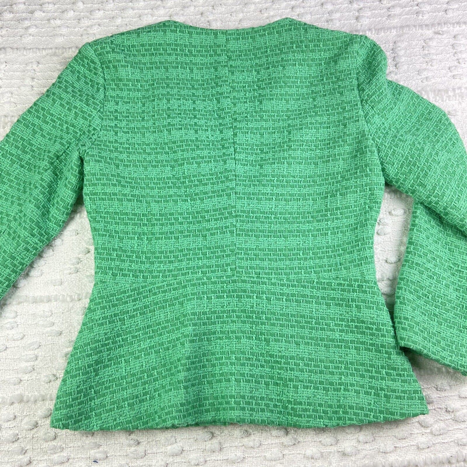 Maje Vivette Tweed Green Jacket Gold Buttons Pockets … - Gem