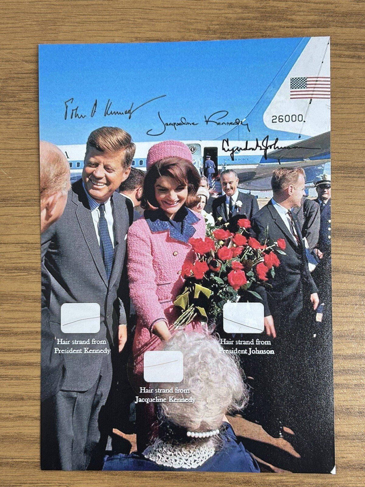 President John F. Kennedy Jackie Kennedy Lyndon Johnson hair strand ...