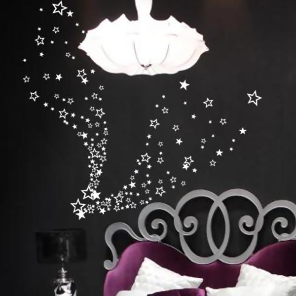 Up to 104 Stars Vinyl Stickers Various Bedroom DIY Wall Window Kids ...