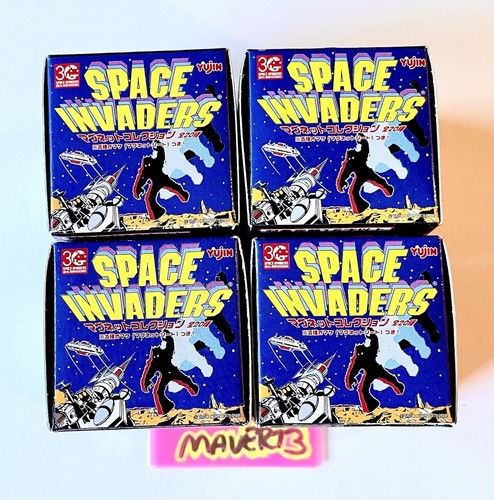 =Lot: 4 Blind Boxes= Space Invaders Magnets Arcade Atari Yujin Taito ...
