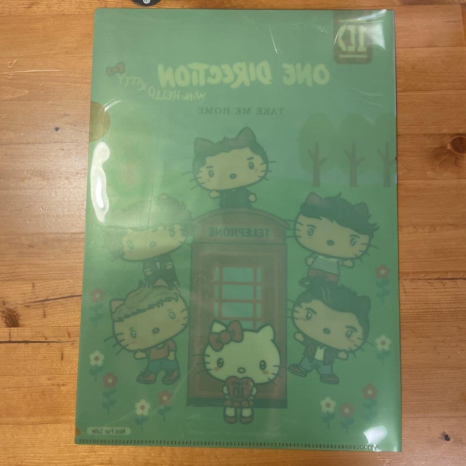 One Direction x Hello Kitty Collaboration Clear File Sanrio Novelty ...