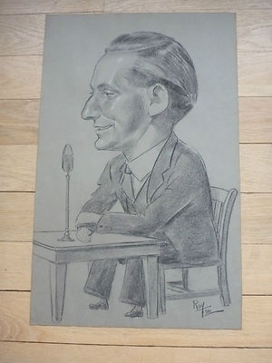 1940S RADIO STAR ORIGINAL LARGE ETCHING ALVAR LIDELL WW2 EDWARD VIII ...