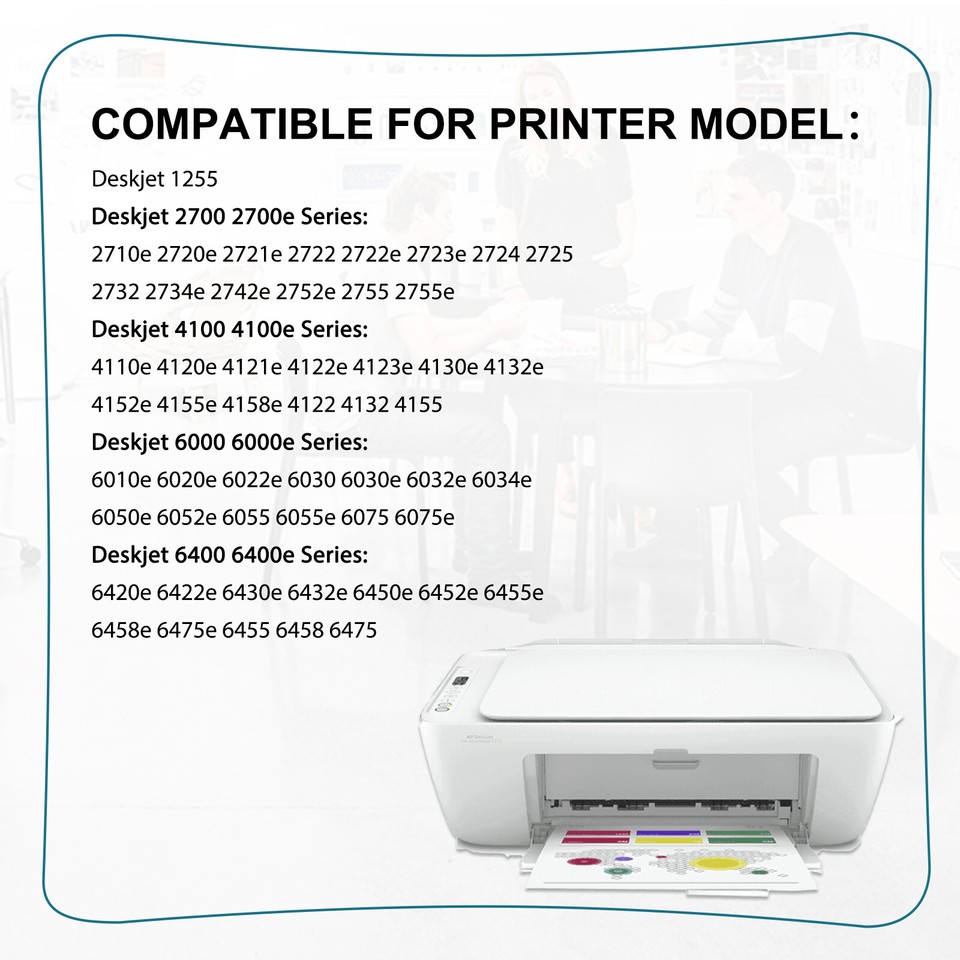 67XL 67 XL Ink Cartridge For HP 67 DeskJet 2700e 2752e 2755e 4152e ...