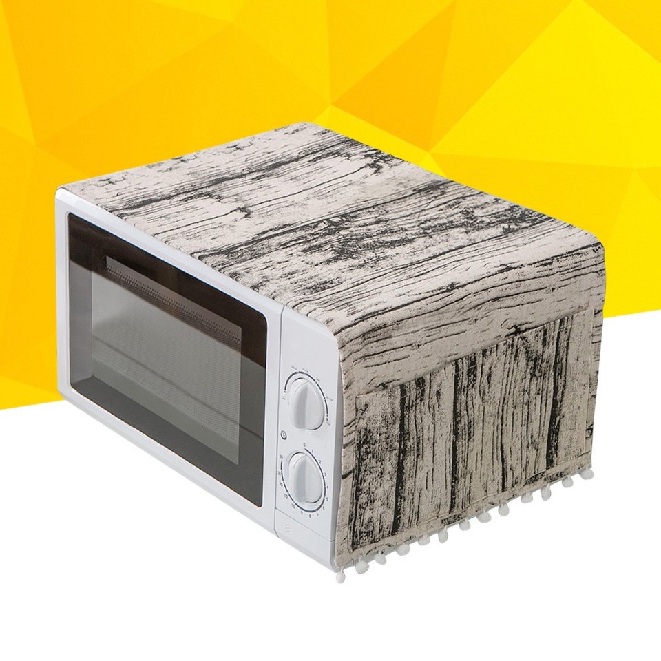 Wood Texture Pattern Microwave Oven Cover Microwave Towel Decorative ...