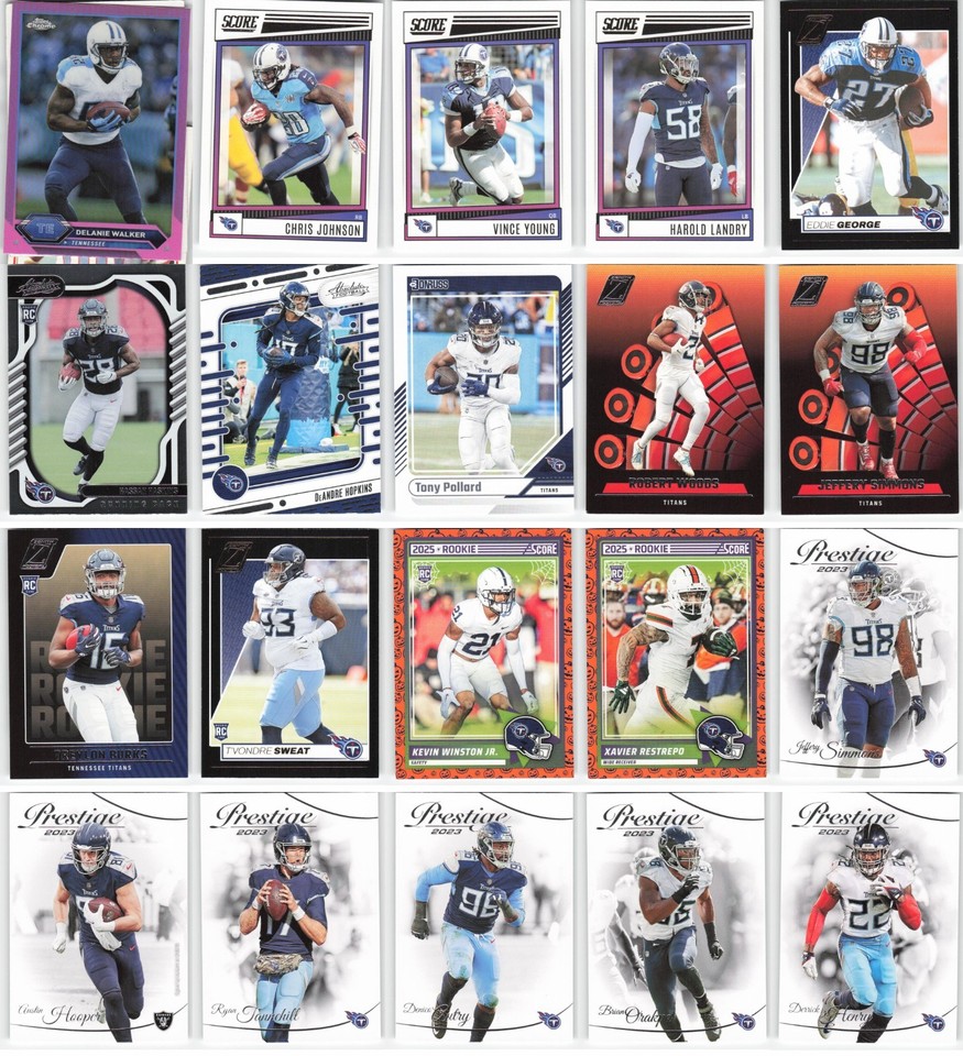 Tennessee Titans Team Lot of 100 NFL Football Cards Collection | eBay