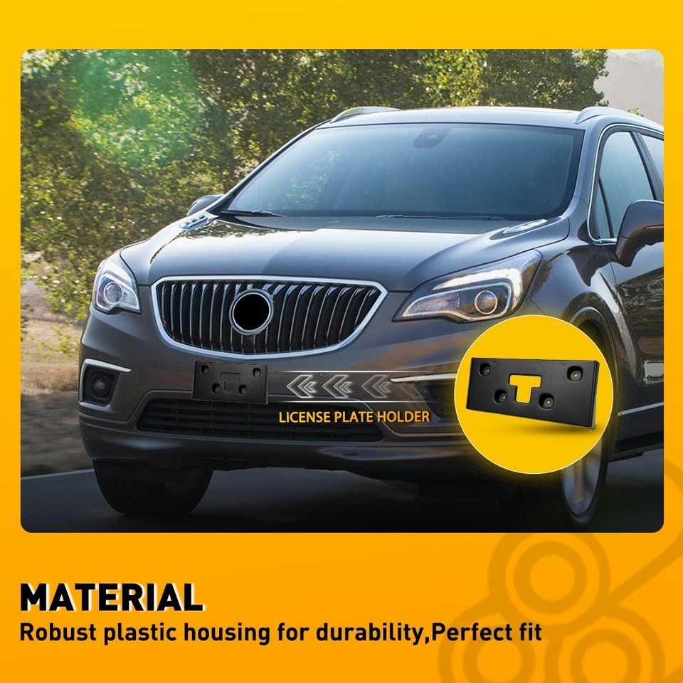 Black For 2017-2022 Buick Encore Front License Plate Frame Tag Holder ...