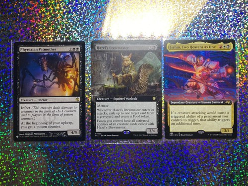 MTG Rare Extended Art: 0052 Hazel's Brewmaster; 488 Isshin, Two Heavens ...