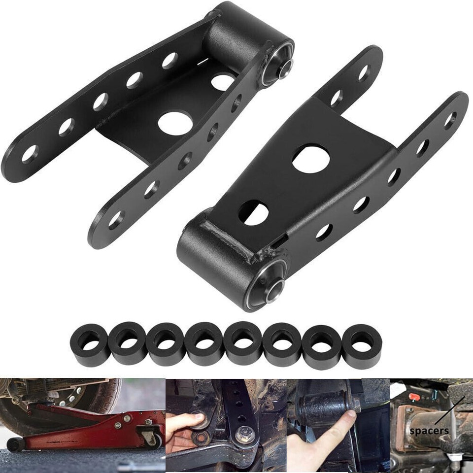 Rear 2"-3" Drop Shackles Lowering Kit for 07-18 Chevrolet Silverado ...