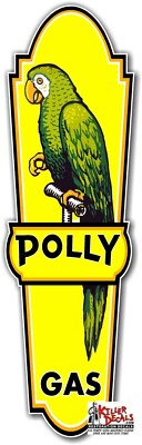 POLL-7 24" x 7" FRONT POLLY GAS PUMP DECAL GAS OIL GAS PUMP SIGN ...